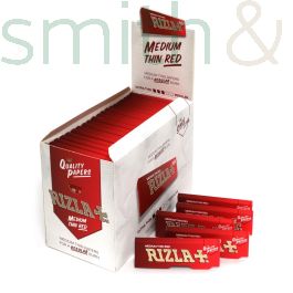 1 box RIZLA Red Regular medium weight Rolling paper - 100 booklets ...